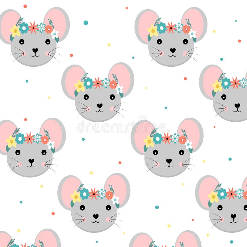 Mouse Pattern Vector Illustration Cartoon Vector Illustration Character ...