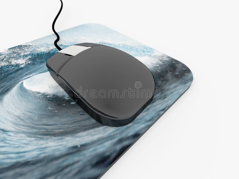 Mouse PC with pad stock illustration. Illustration of digital - 42159830