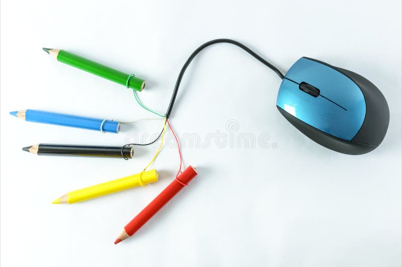 Mouse and pencils stock photo. Image of office, concept - 30564360