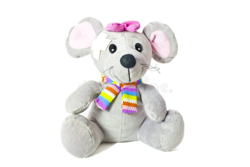 A mouse with a plaster stock photo. Image of injury, mouse - 25149014