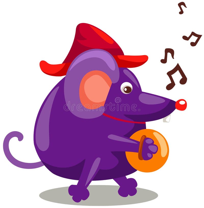 Illustration of a Mouse Playing on Tuba Stock Vector - Illustration of ...