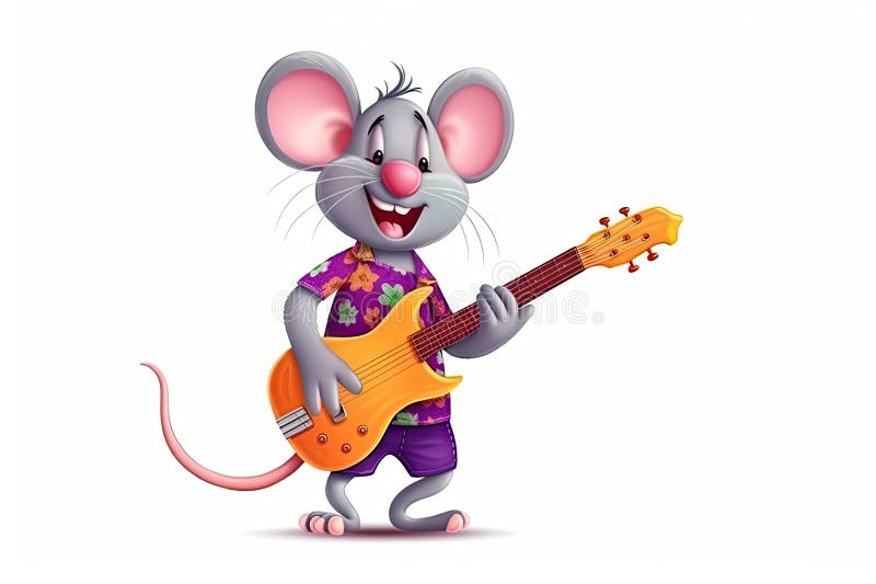 Rat Cartoon Character Guitar Stock Illustrations – 38 Rat Cartoon ...