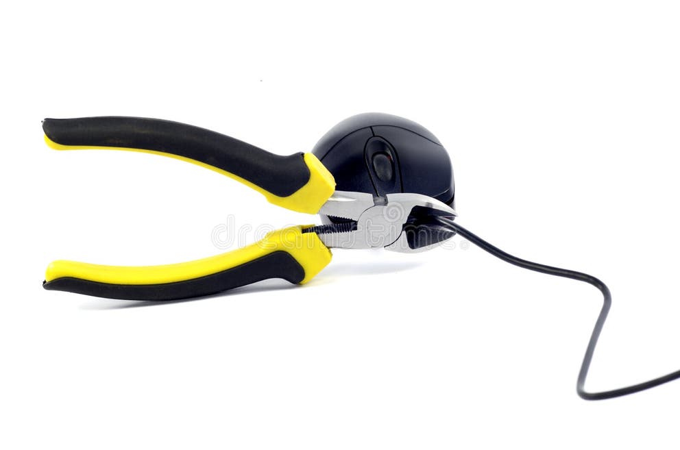 Mouse and plier stock photo. Image of technology, computer - 18857364