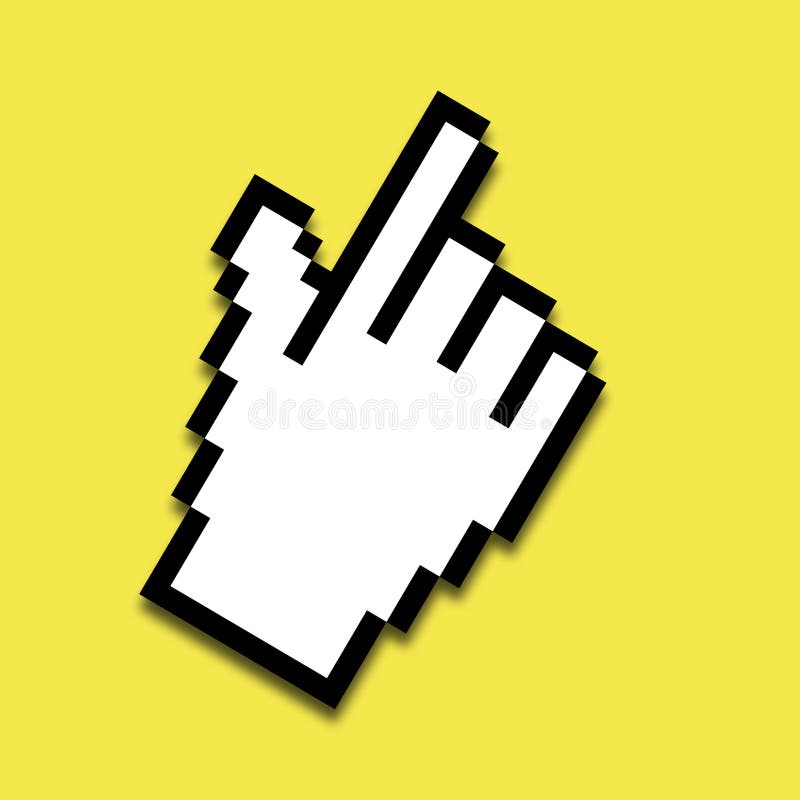 Mouse Pointer, Hand with Index Finger As Illustration Stock ...