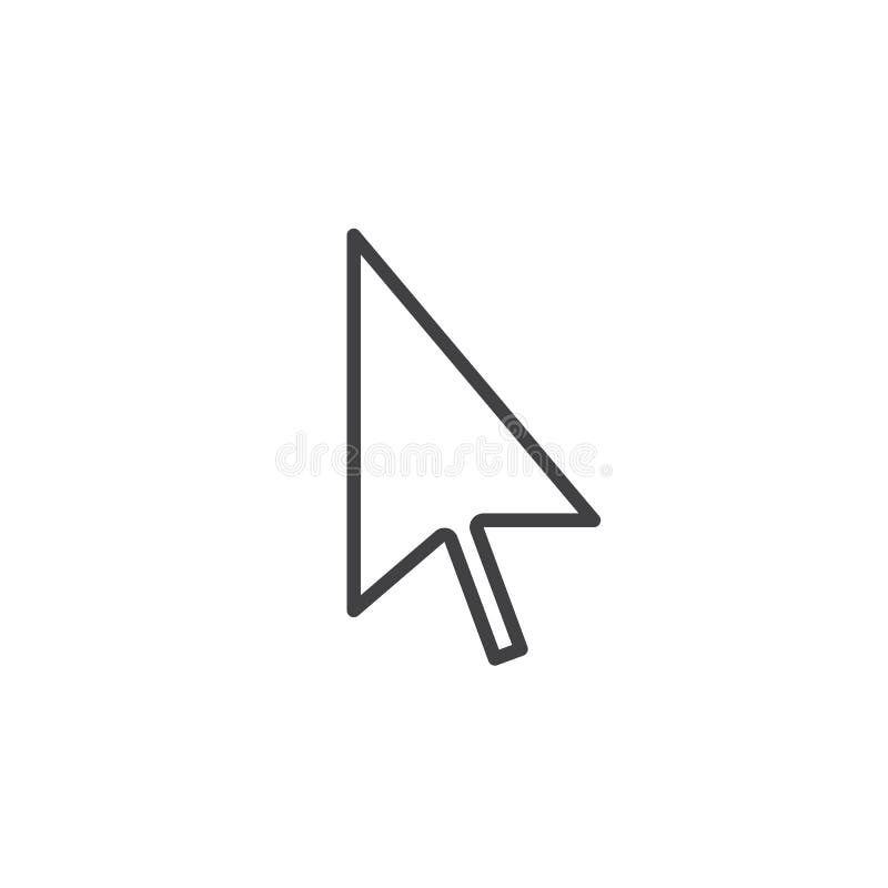 Mouse Pointer Icon , Solid Logo Illustration, Pictogram is Stock ...