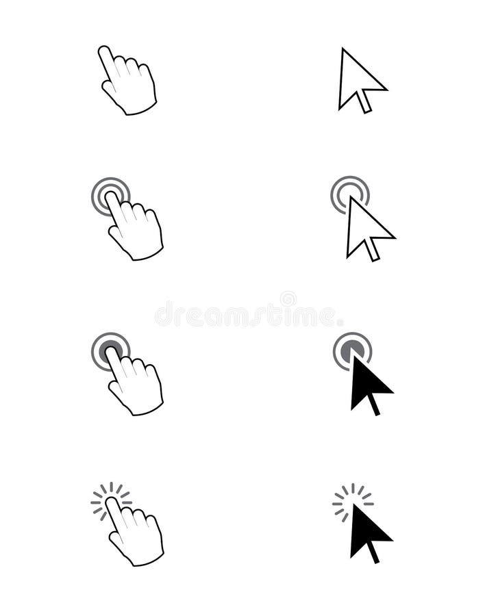 Mouse Pointers stock vector. Illustration of modern, hold - 49699385