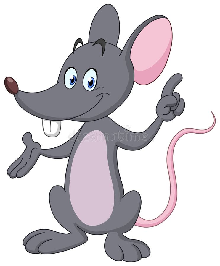 Cartoon Rat Pointing At Sign Stock Vector - Illustration of cartoon ...