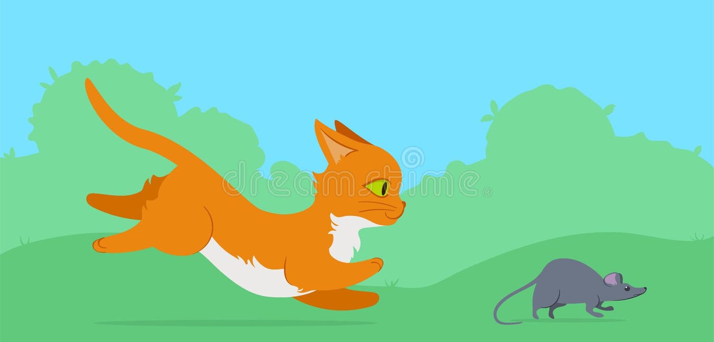Cat Chasing Rat Stock Illustrations – 44 Cat Chasing Rat Stock ...