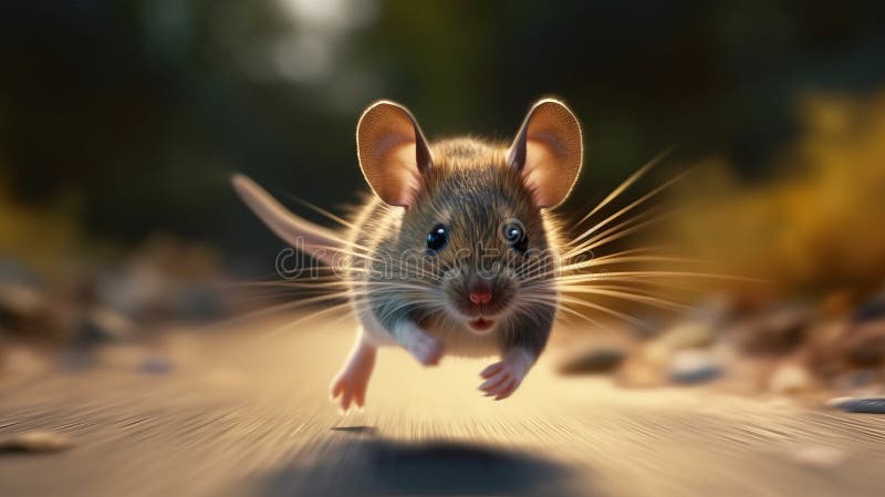 Mouse Running in Ultra Hd with Canon Eos R3 Stock Illustration ...