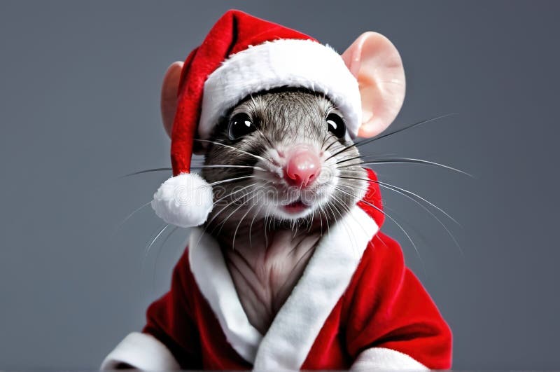 Mouse in Santa Claus Suit at 23-9-2024 Stock Illustration ...