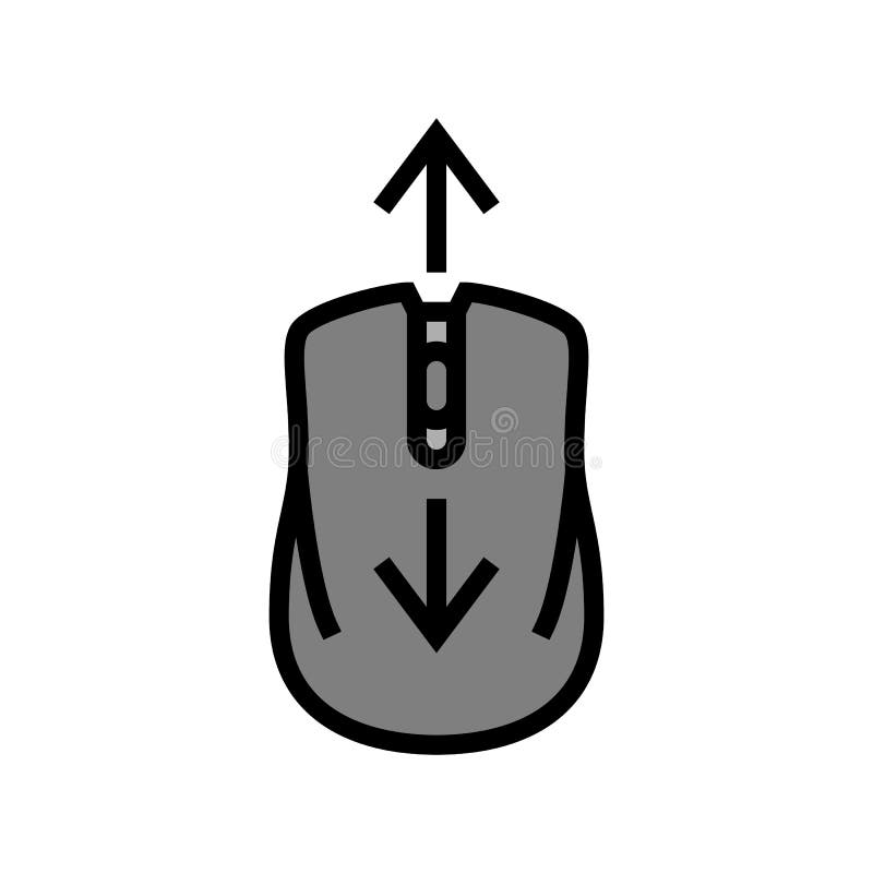 Mouse Scroll Color Icon Vector Illustration Stock Illustration ...