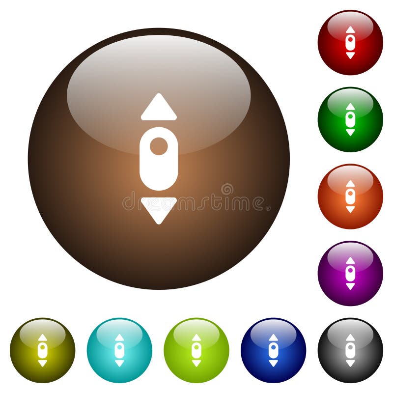 Mouse Scroll Up Color Glass Buttons Stock Vector - Illustration of ...