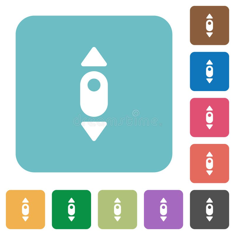 Mouse Scroll Up Rounded Square Flat Icons Stock Vector - Illustration ...