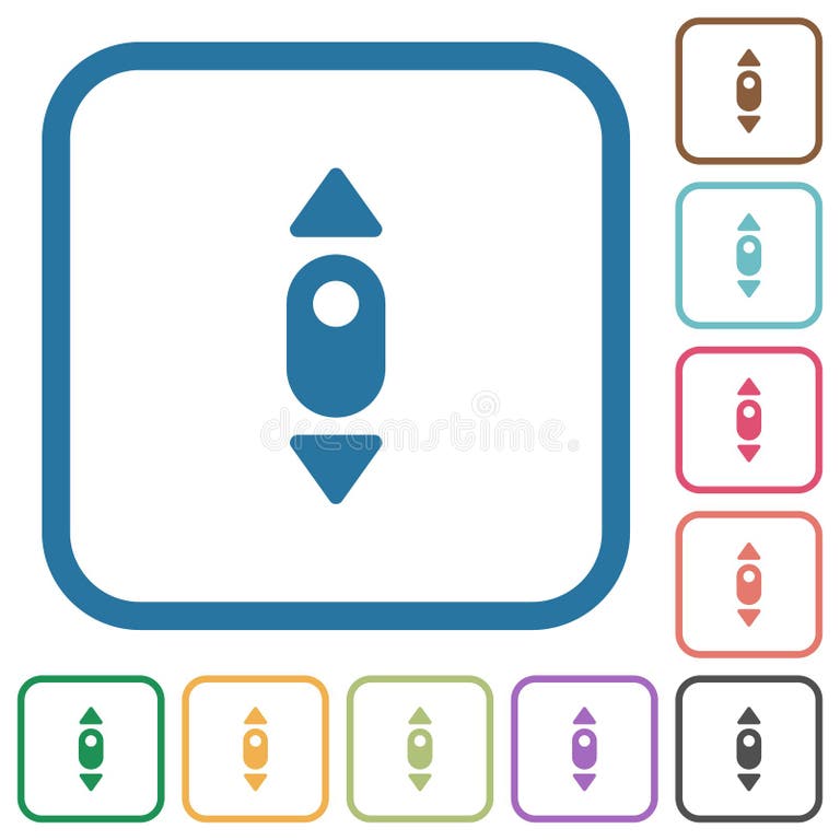 Mouse Scroll Up Simple Icons Stock Vector - Illustration of frames ...