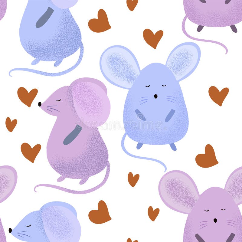 Mouse seamless pattern. stock vector. Illustration of mice - 168793906