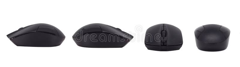 Mouse Set Isolated on White Background Stock Photo - Image of back ...
