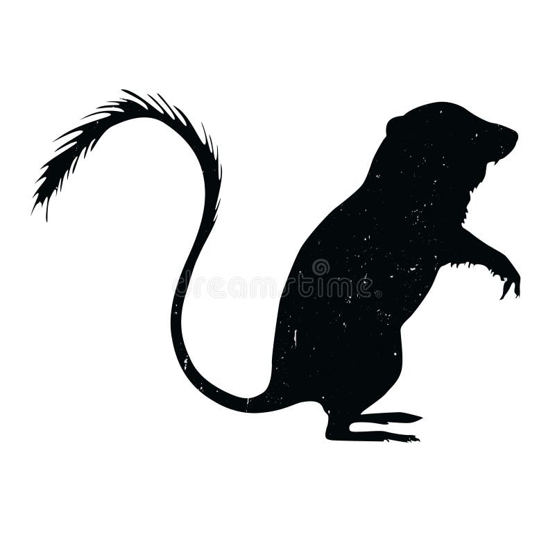 Mouse Shadow Animal Icon Silhouettes Isolated on Dark Black Graphical ...