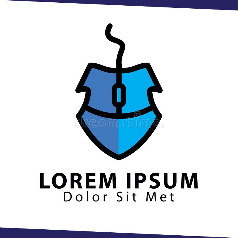 Mouse Shield Logo Icon Vector Template. Mouse Art Technology Logo Stock ...