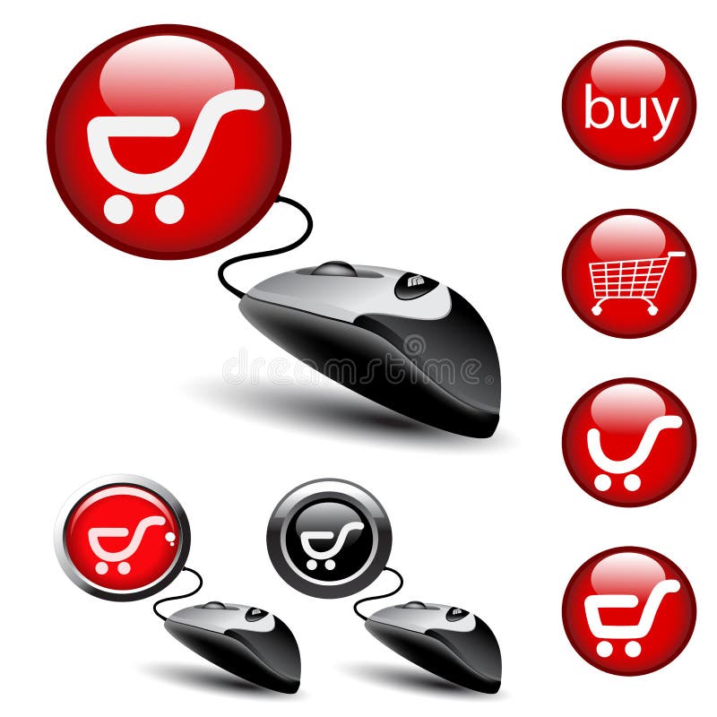 Mouse shopping pointers stock vector. Illustration of mouse - 22468294