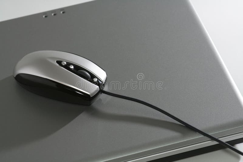 New Silver Laptop in Aluminum Isolated on White. Stock Photo - Image of ...