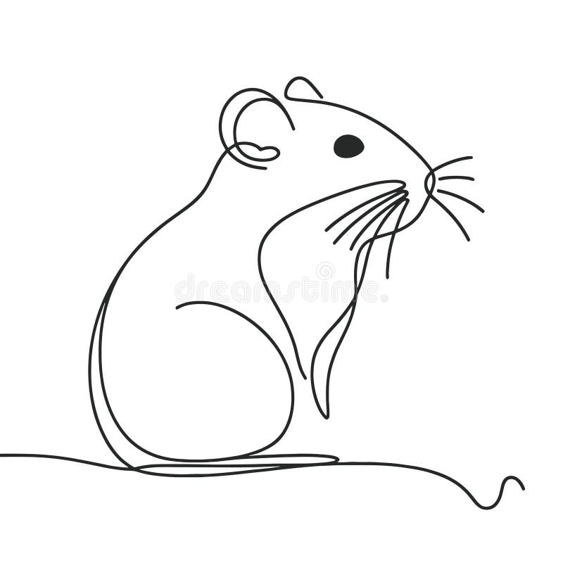 A Mouse is Sitting on a Ledge Stock Illustration - Illustration of ...