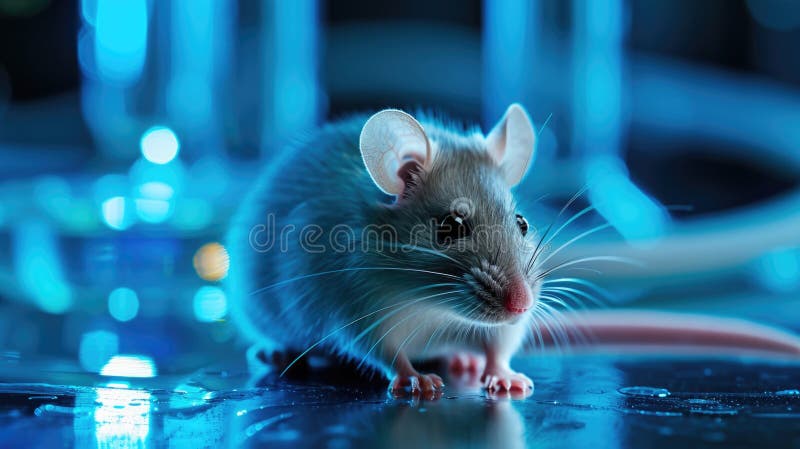 A Mouse Sitting on Top of a Table, Laboratory Animal, Testing Model for ...