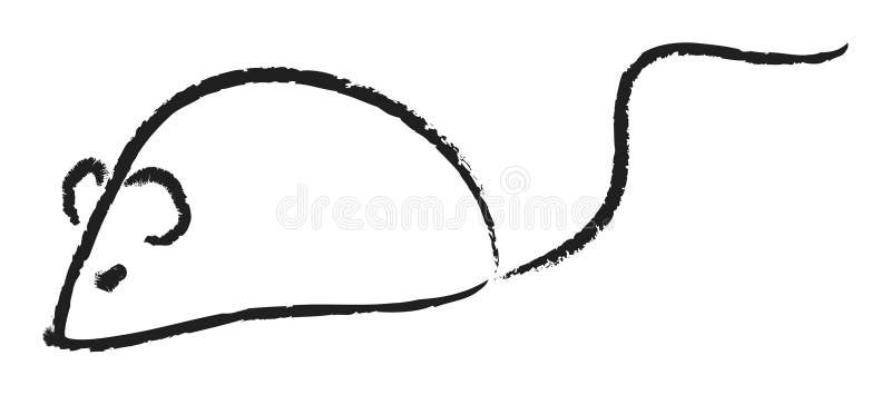 Stylized mouse drawing stock illustration. Illustration of mouse - 20614267