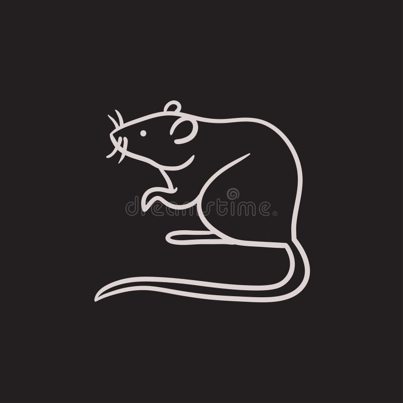 Mouse sketch icon. stock vector. Illustration of pets - 78162622