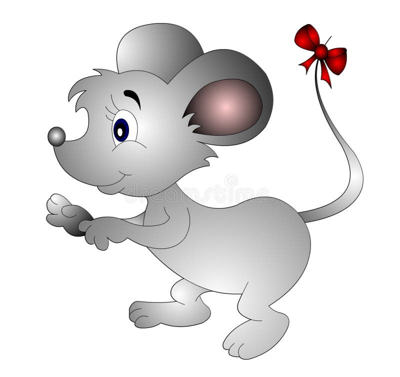 Cartoon Mouse with Heart stock illustration. Illustration of mice - 3821932