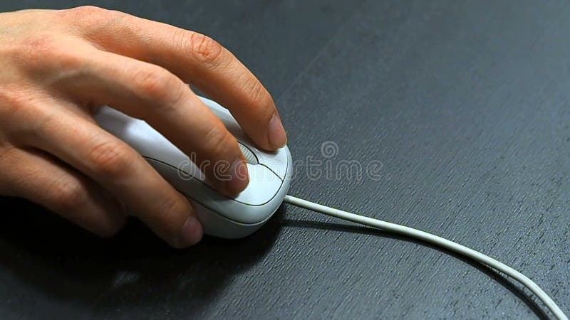 Mouse 11 Soft Focus To Hand Of The Man Clicking Left Mouse Button