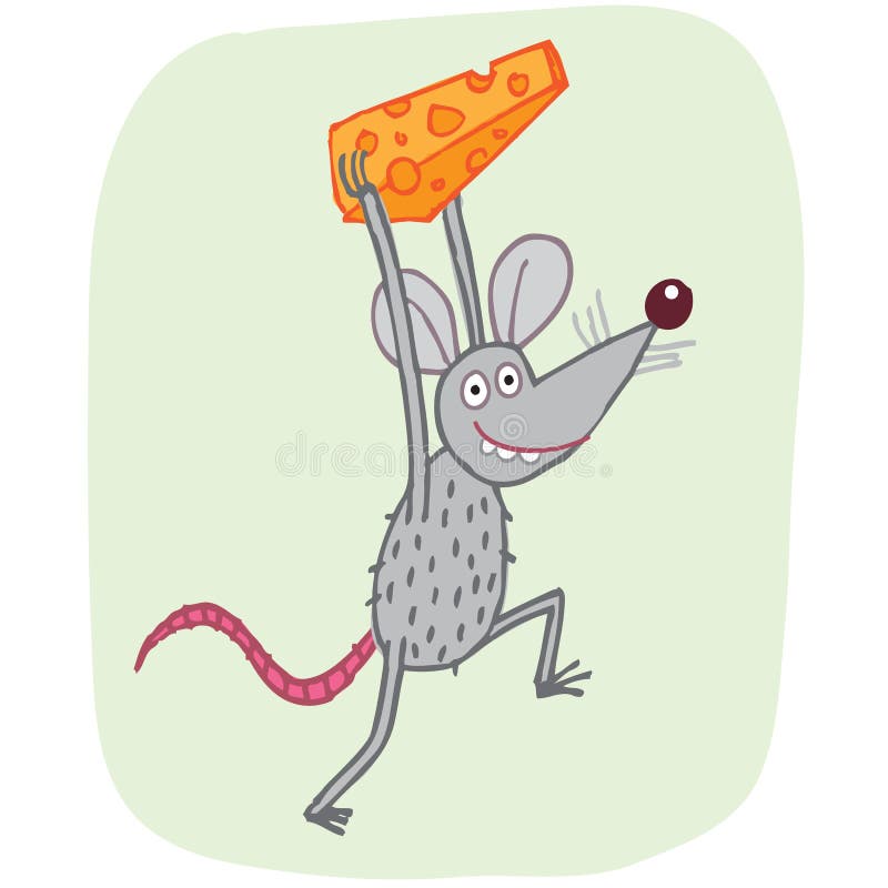 Mouse stealing cheese stock vector. Illustration of thief - 27568424