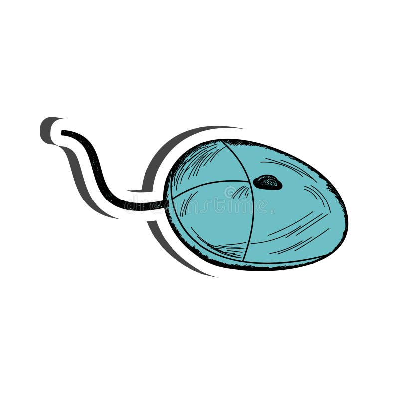 Mouse Sticker stock vector. Illustration of hand, equipment - 255456932