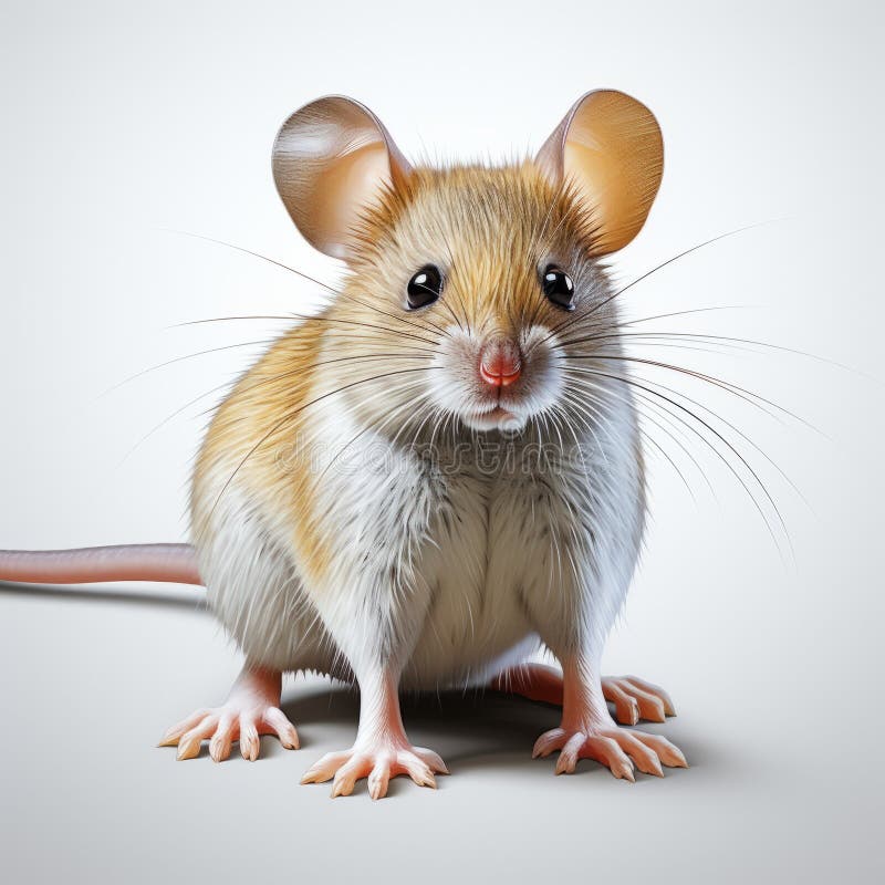 Realistic 3d Mouse Illustration on Gray Background Stock Illustration ...