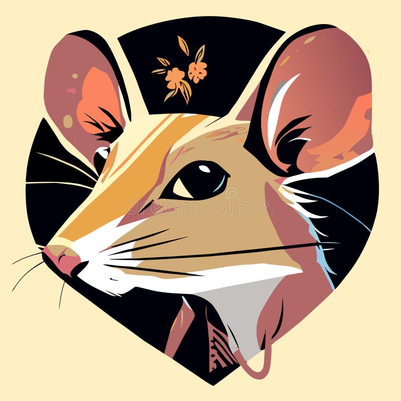 Mouse in the Style of the 20th Century. Vector . Generative AI Stock ...