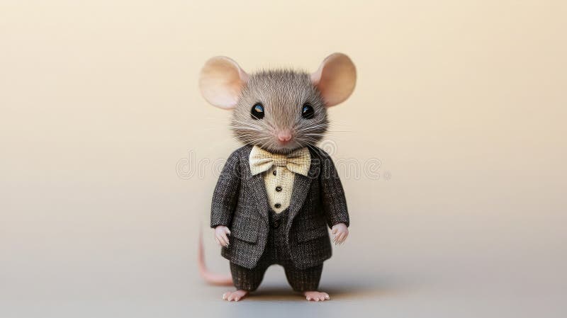 A Mouse in a Suit stock illustration. Illustration of furry - 336548608