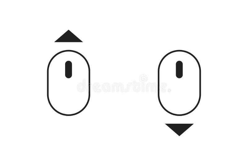 Mouse Swipe Up and Down Modern Isolated Icon. Outline Vector Symbol ...