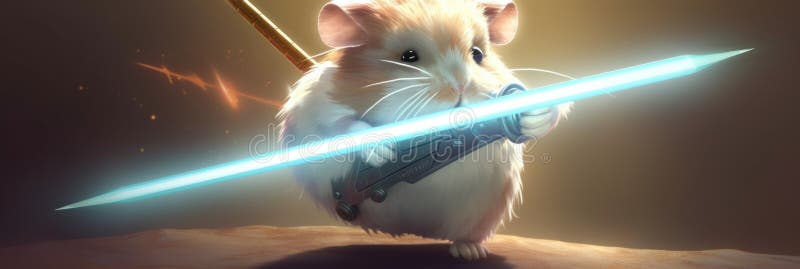 A Mouse with a Sword in Its Hand. Generative AI Image. Stock ...