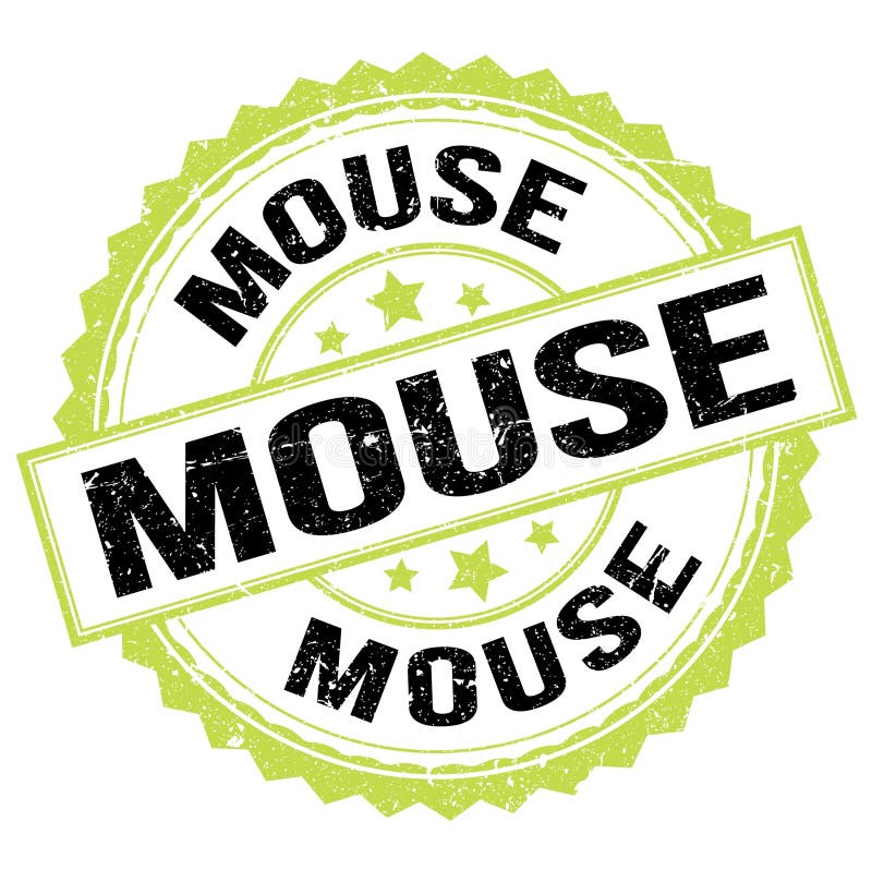 MOUSE Text on Green-black Round Stamp Sign Stock Illustration ...