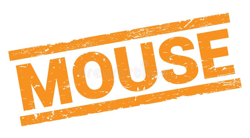 MOUSE Text on Orange Rectangle Stamp Sign Stock Illustration ...