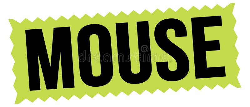MOUSE Text Written on Green-black Stamp Sign Stock Illustration ...