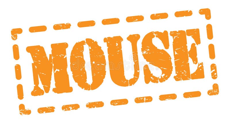 MOUSE Text Written on Orange Stamp Sign Stock Illustration ...
