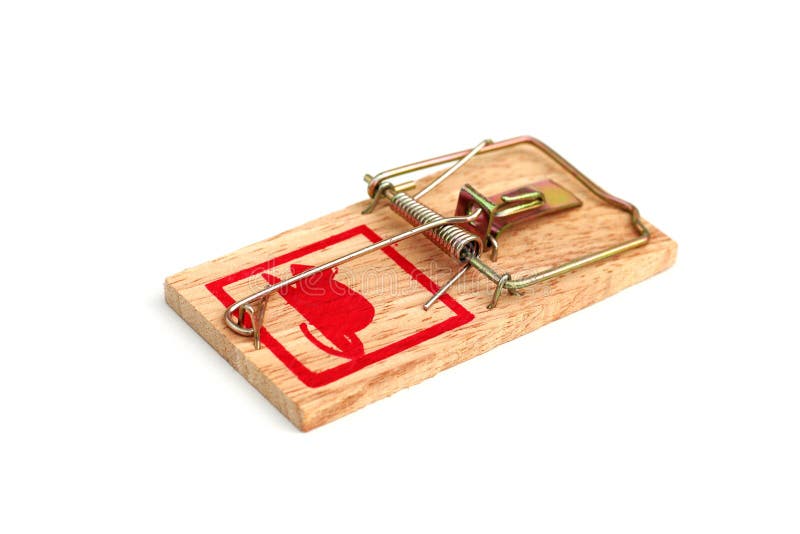 Wooden Mouse Trap, Side and Top View Stock Image - Image of cheese ...