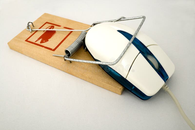 Mouse Trap and Wireless Mouse Stock Photo - Image of danger, catch ...