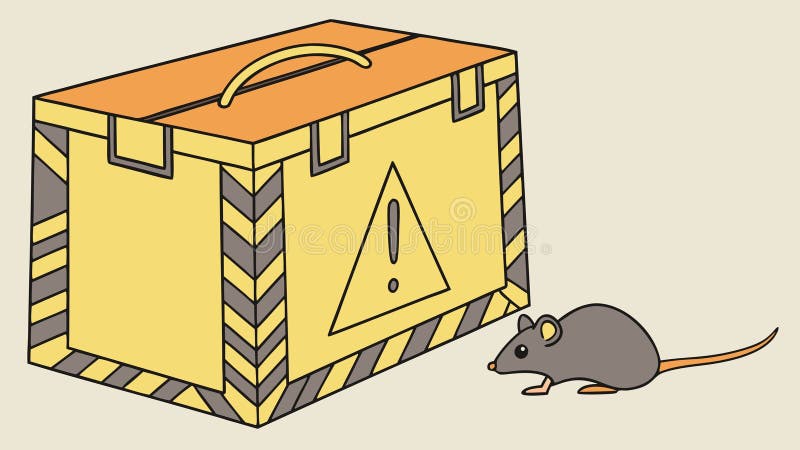 Mouse Trap in Action. Pest Control Solution, Vector Design Generative ...
