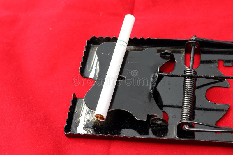 Mouse Trap and Cigarette Bad and Danger Stock Photo - Image of break ...