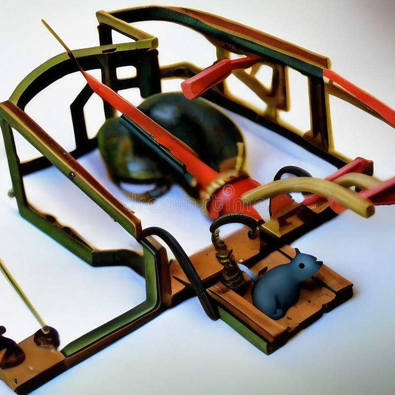 Mouse Trap with a Mouse Inside. Generative AI. Stock Photo - Image of ...