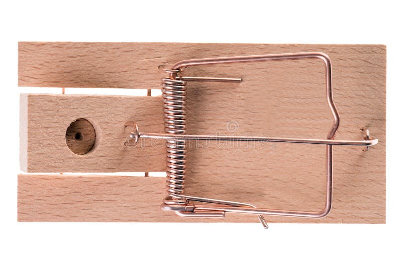 Wooden Mouse Trap, Side and Top View Stock Image - Image of cheese ...