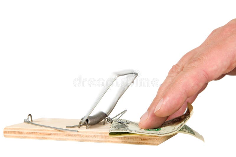 A mouse trap with money stock image. Image of mice, control - 30729561