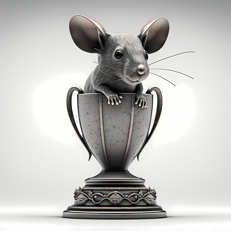 Mouse Trophy. Generative AI Stock Illustration - Illustration of ...