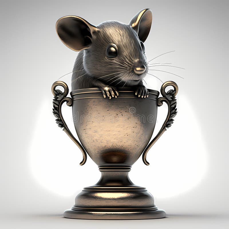 Mouse Trophy. Generative AI Stock Illustration - Illustration of ...